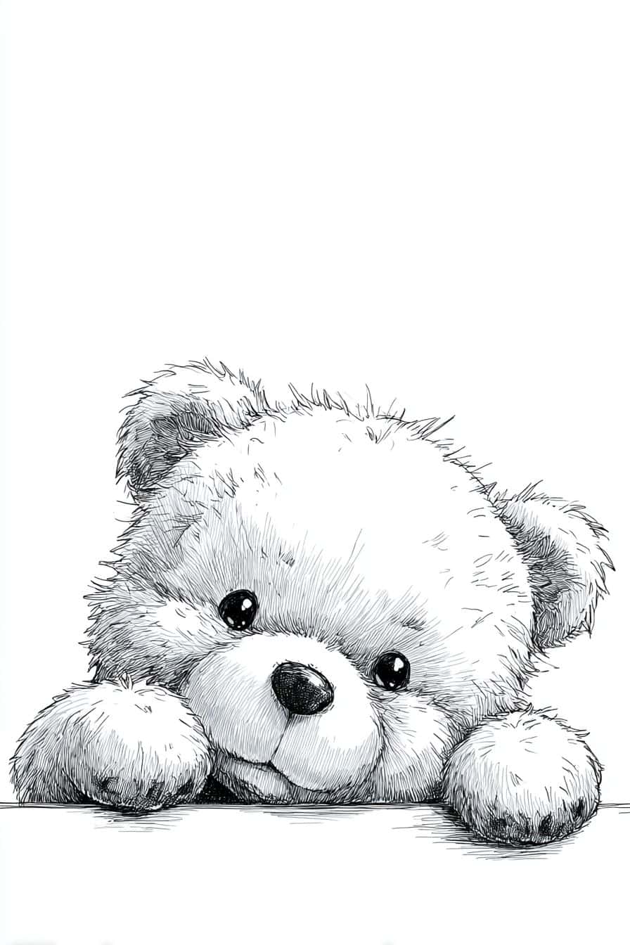30 Adorable Teddy Bear Drawings to Melt Your Heart - The Sketch ...