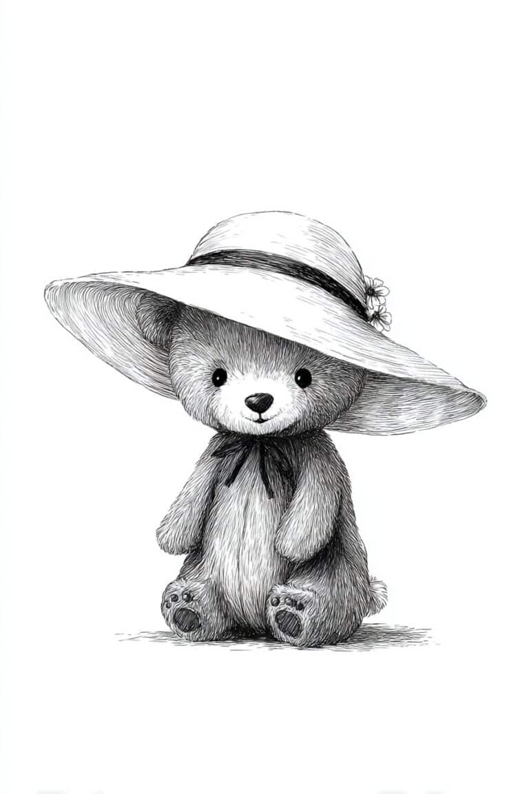 30 Adorable Teddy Bear Drawings to Melt Your Heart - The Sketch ...
