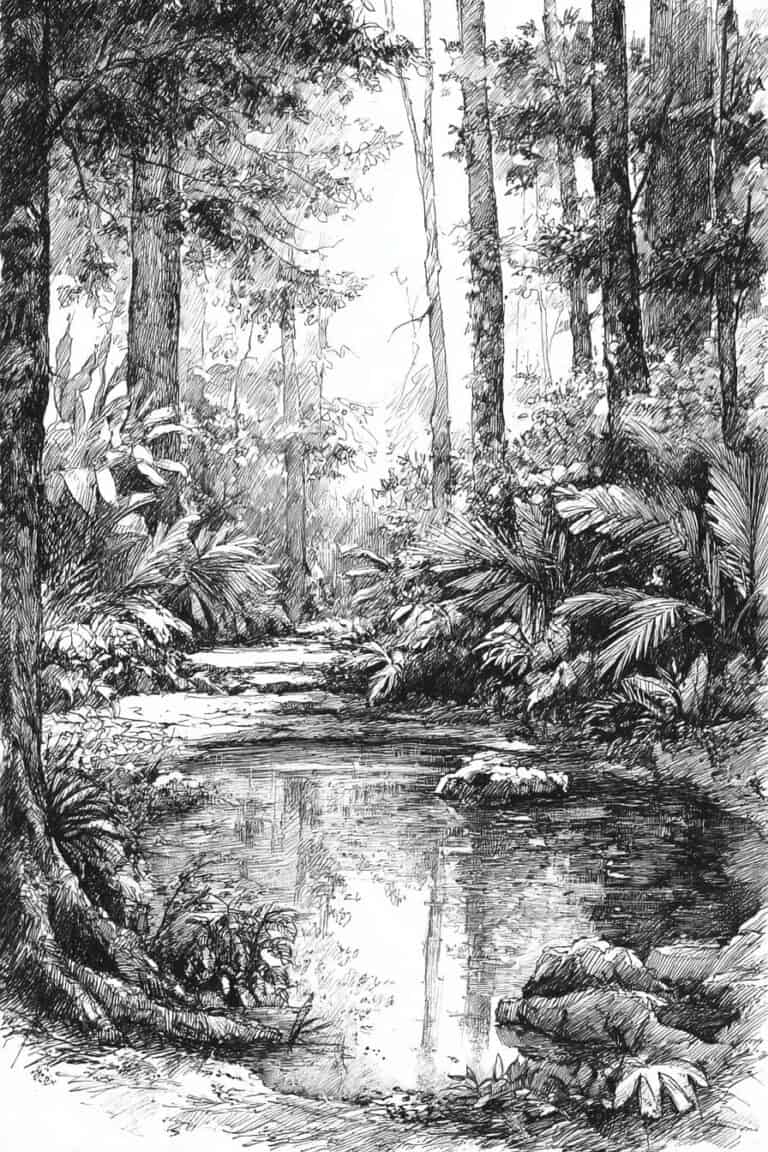75+ Landscape Drawing Ideas to Ignite Your Inner Artist - The Sketch ...