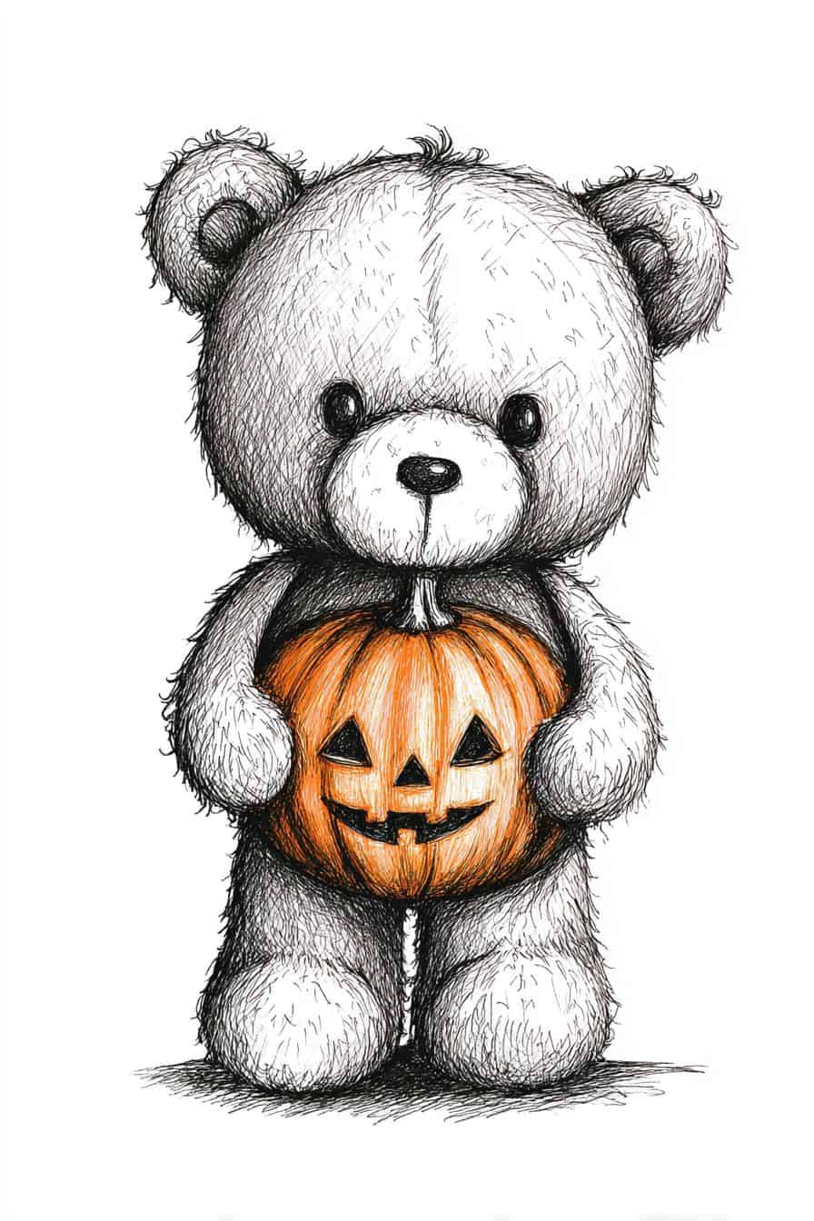 30 Adorable Teddy Bear Drawings to Melt Your Heart - The Sketch ...