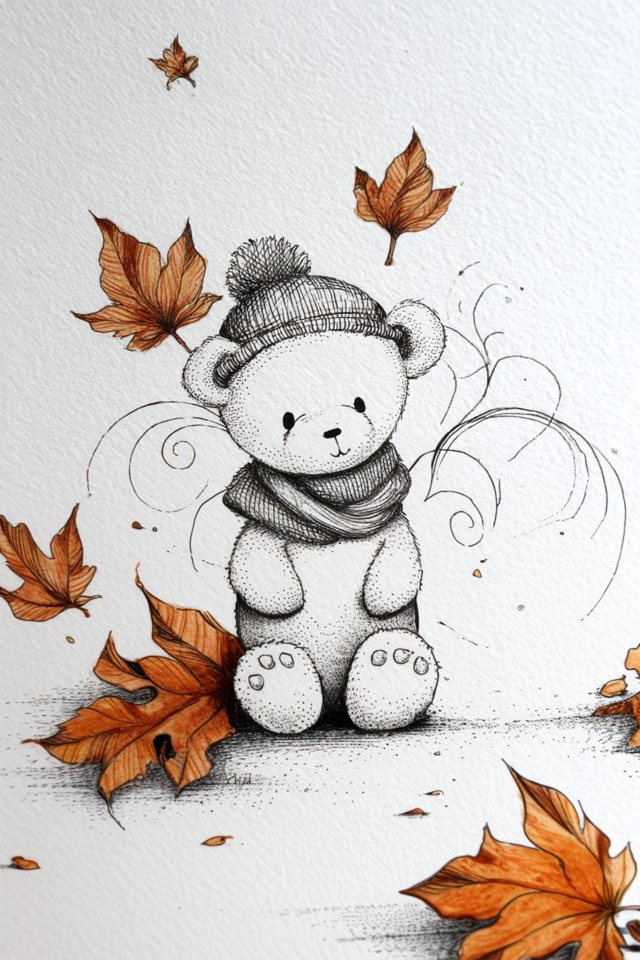 30 Adorable Teddy Bear Drawings to Melt Your Heart - The Sketch ...