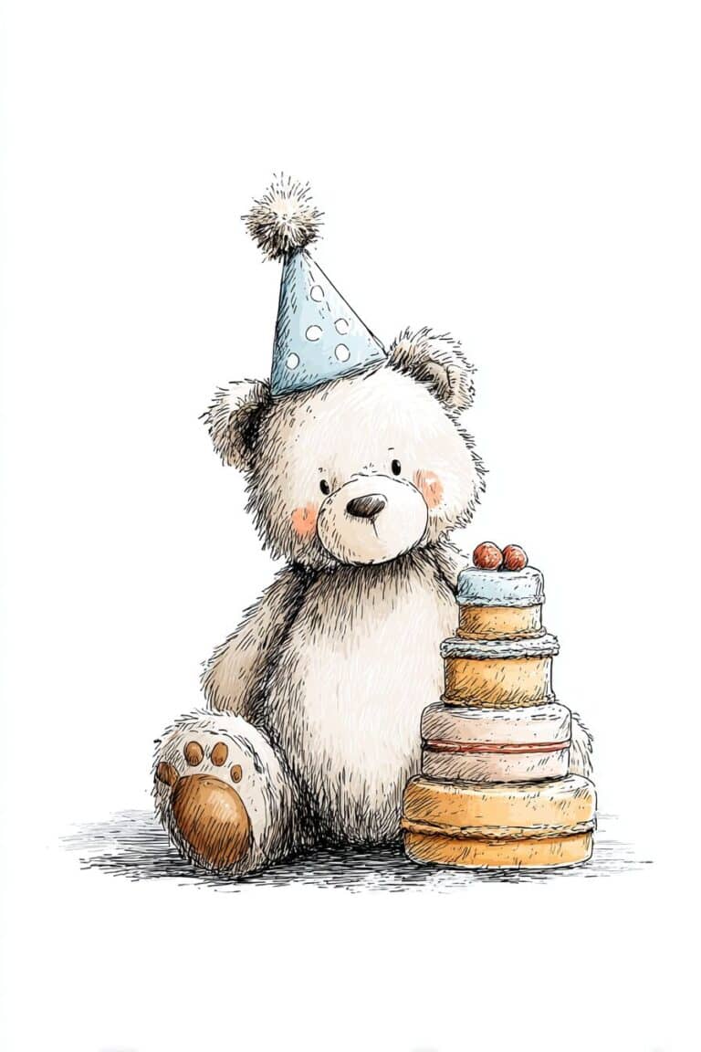 30 Adorable Teddy Bear Drawings to Melt Your Heart - The Sketch ...