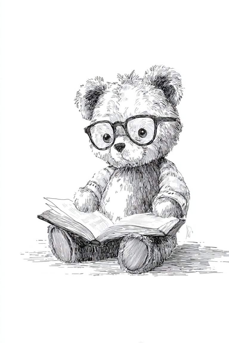 30 Adorable Teddy Bear Drawings to Melt Your Heart - The Sketch ...