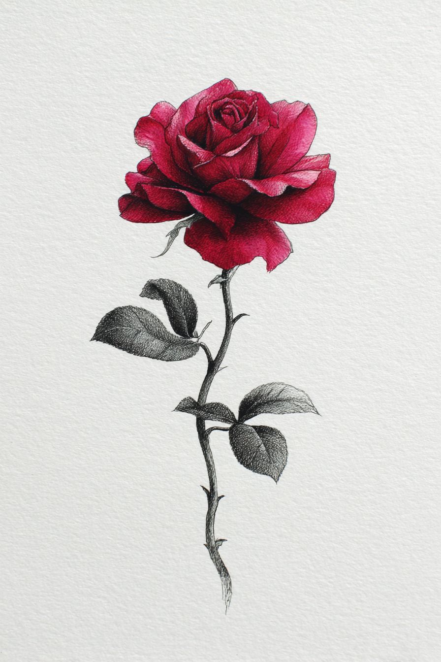 65 Rose Drawings to Celebrate the Timeless Beauty of Nature - The ...