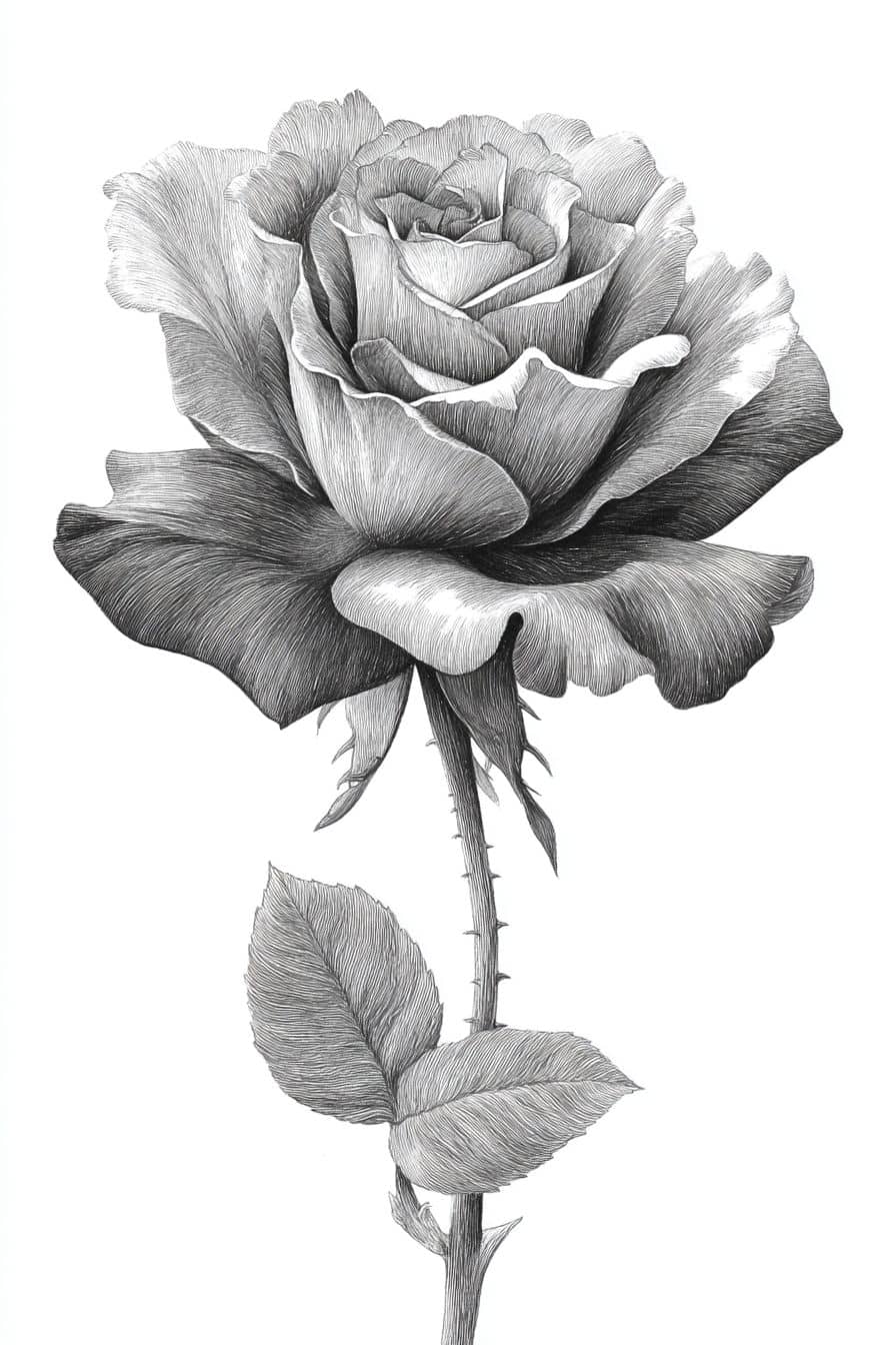 65 Rose Drawings to Celebrate the Timeless Beauty of Nature - The ...