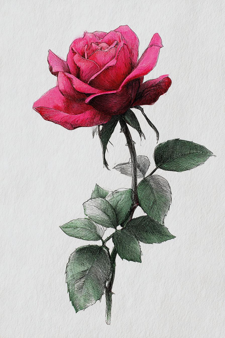 65 Rose Drawings to Celebrate the Timeless Beauty of Nature - The ...