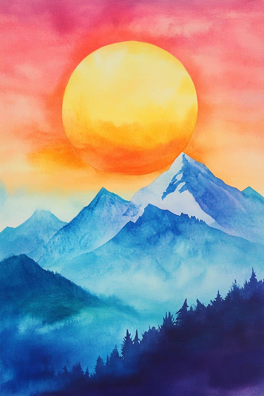 50 Mountain Watercolor Ideas That Are Stunning - The Sketch & Doodle Club