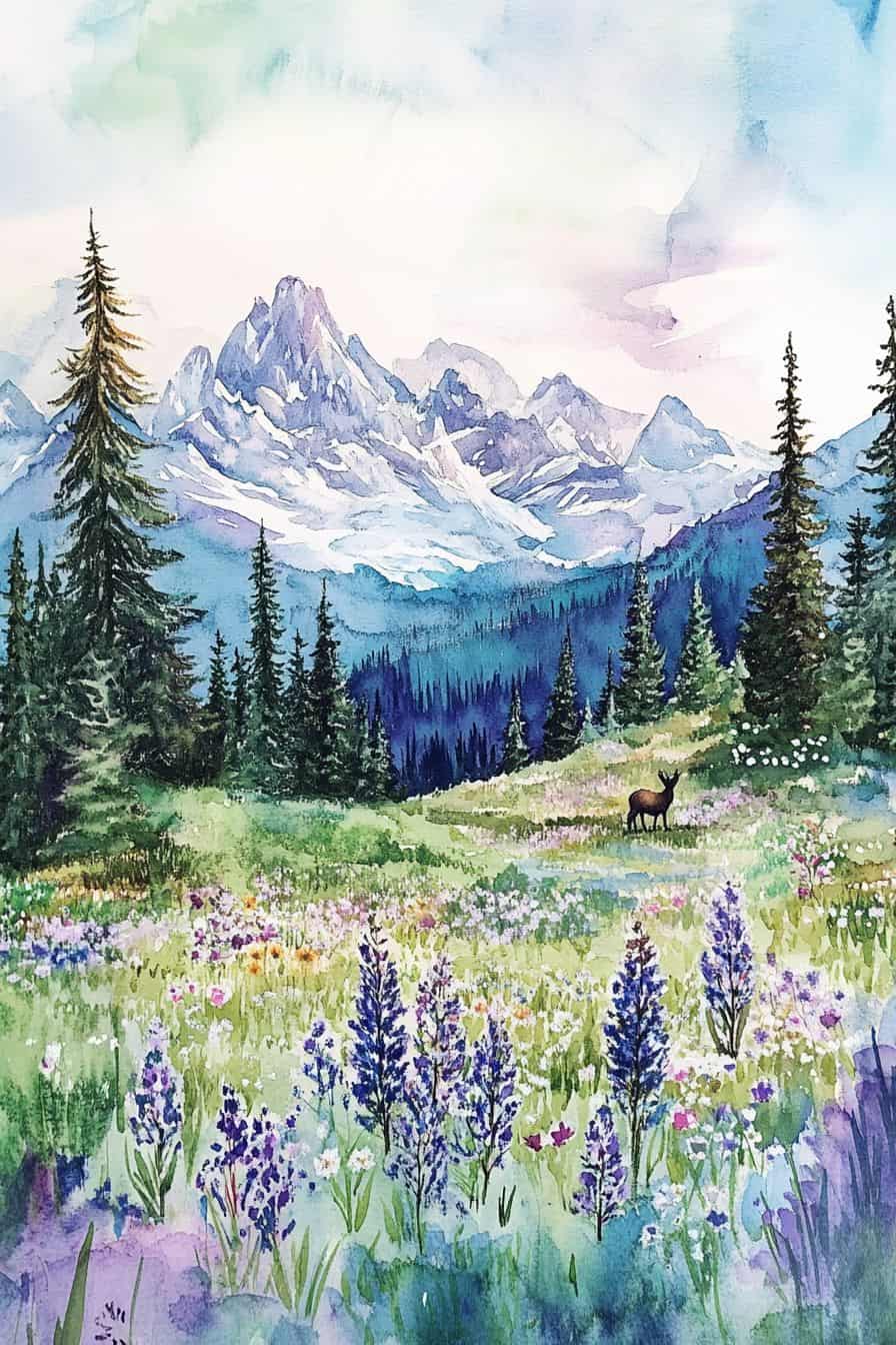 50 Mountain Watercolor Ideas That Are Stunning - The Sketch & Doodle Club