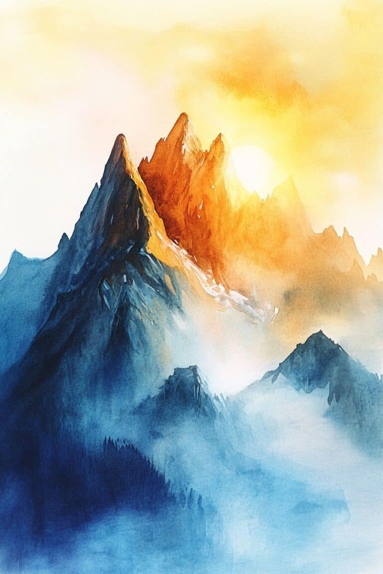 50 Mountain Watercolor Ideas That Are Stunning - The Sketch & Doodle Club