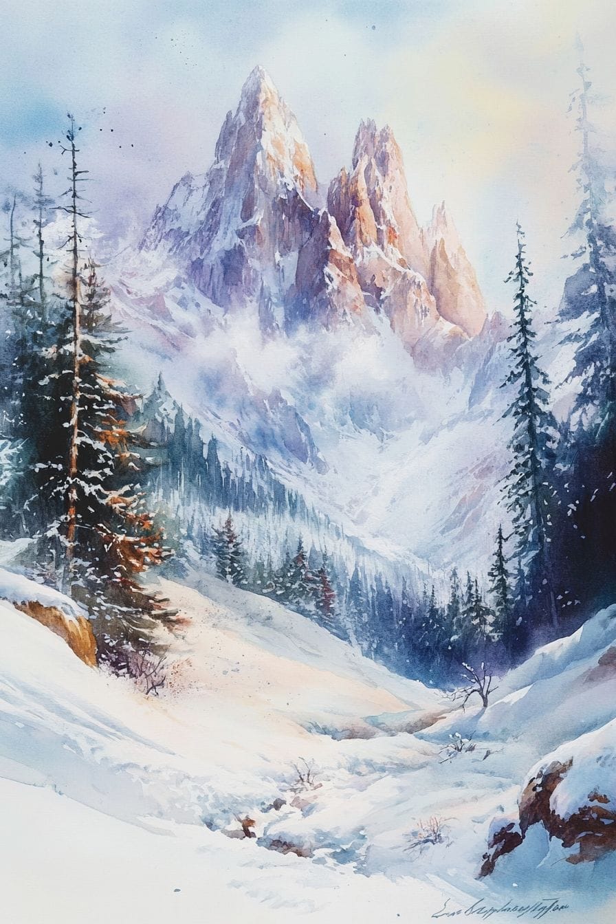50 Mountain Watercolor Ideas That Are Stunning - The Sketch & Doodle Club