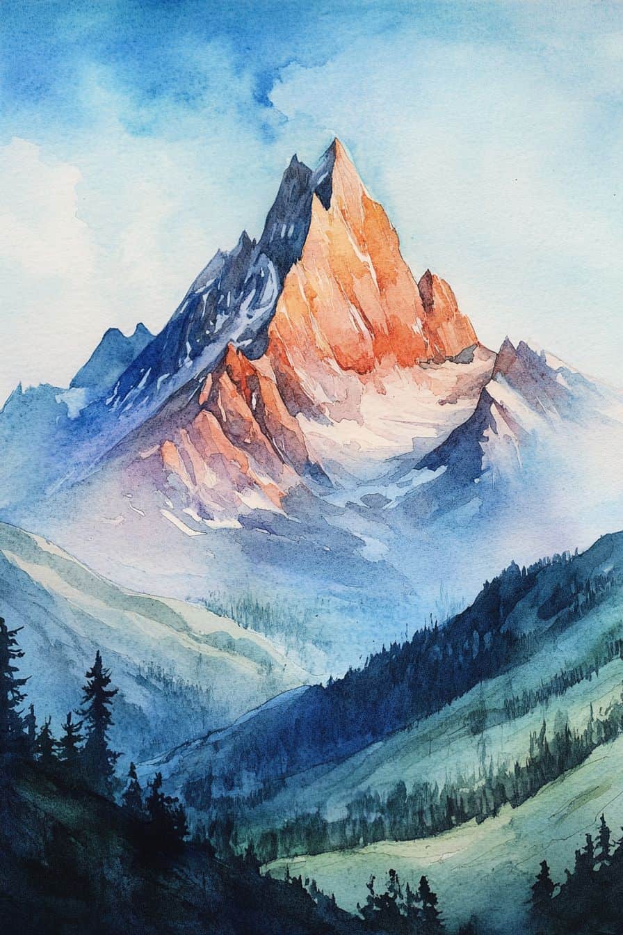 50 Mountain Watercolor Ideas That Are Stunning - The Sketch & Doodle Club