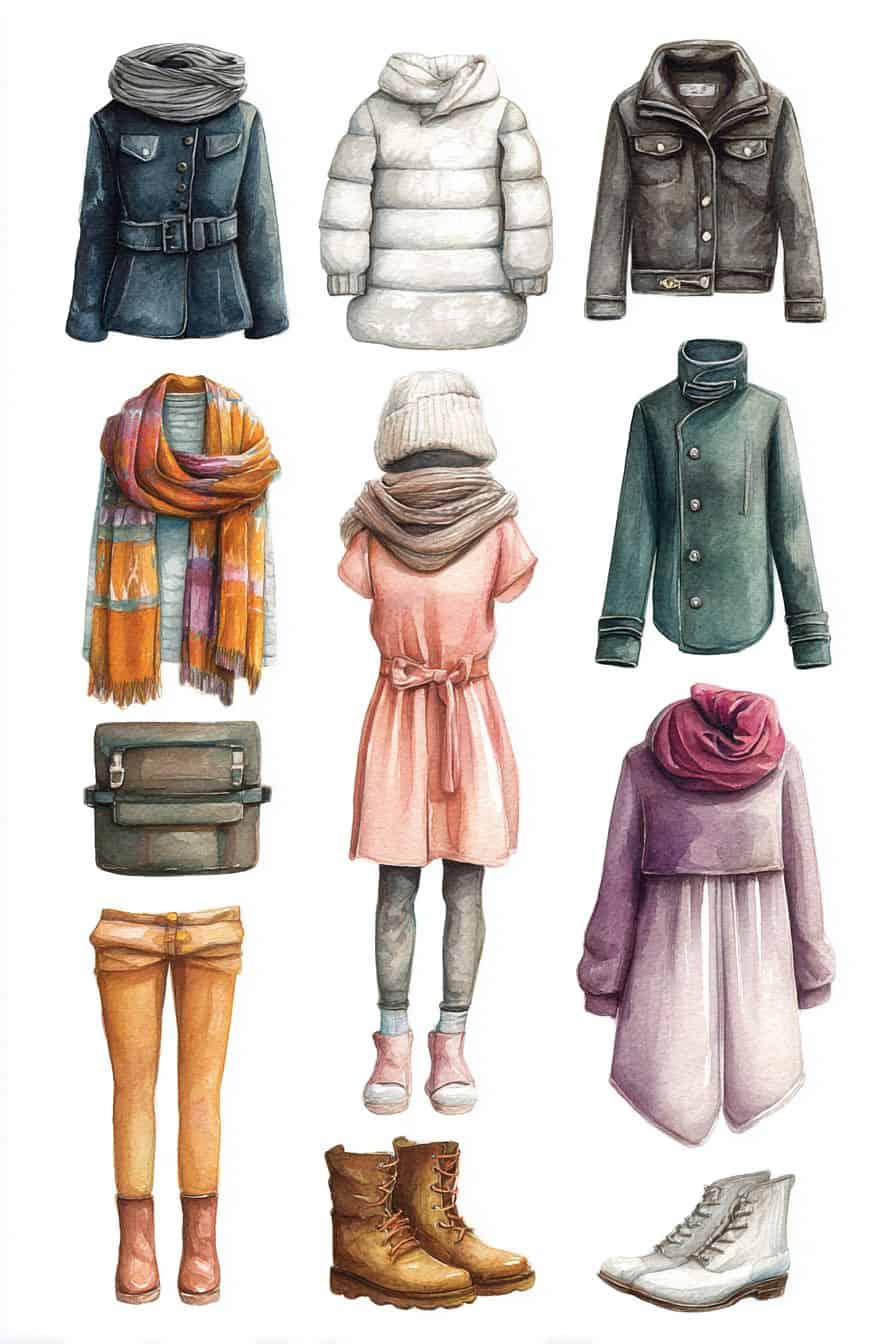 Illustrating Cozy Fall Fashion: Sweaters, Scarves, and Boots - The ...