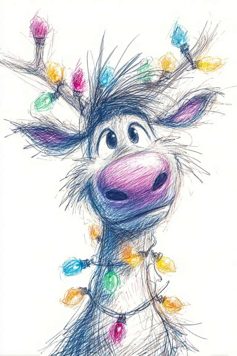 55 Christmas Drawings For Cards and Tags - The Sketch & Doodle Club
