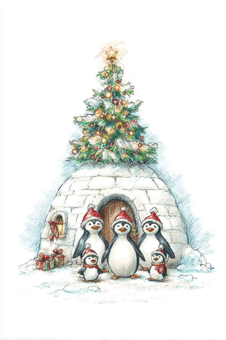 55 Christmas Drawings For Cards and Tags - The Sketch & Doodle Club