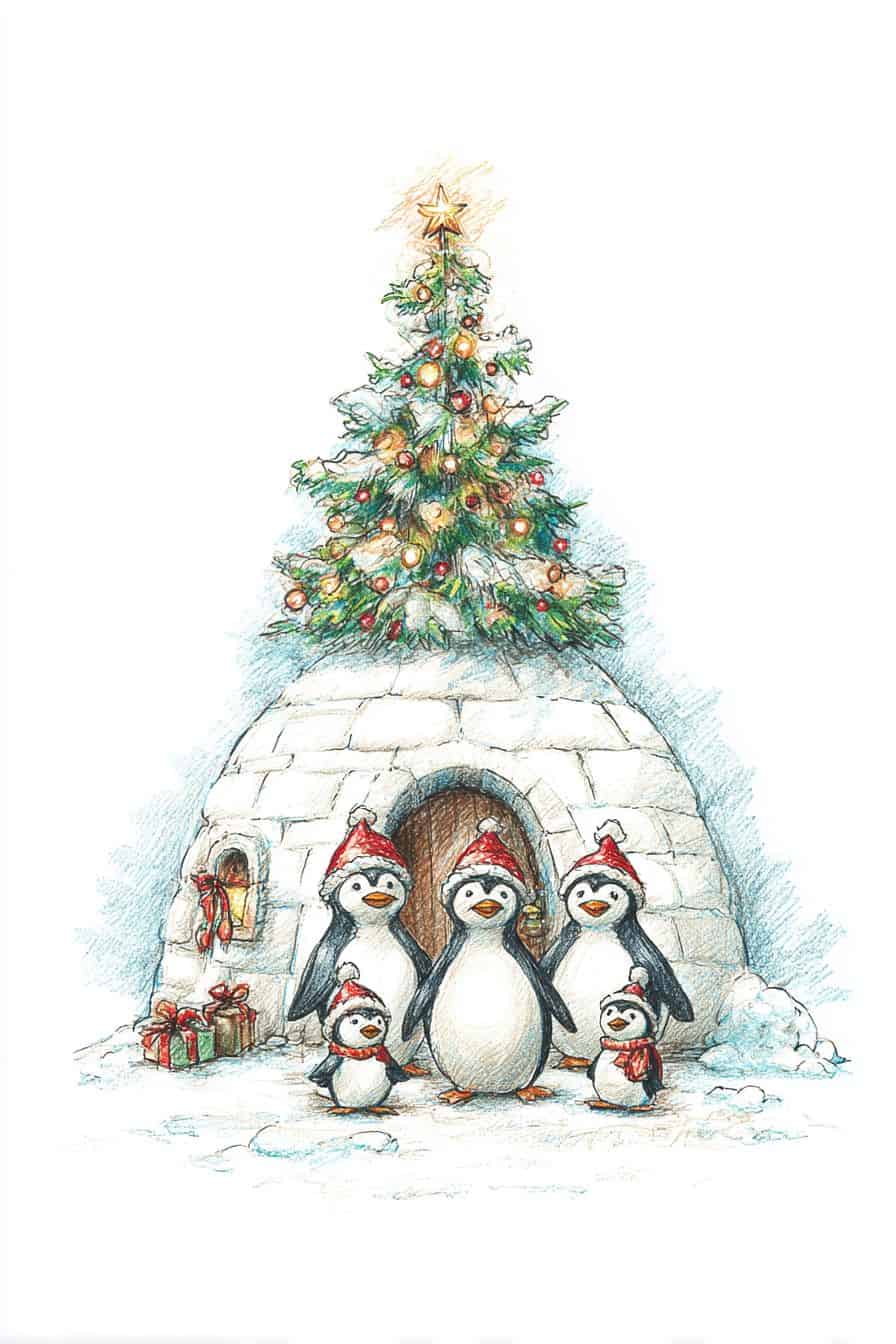 55 Christmas Drawings For Cards and Tags - The Sketch & Doodle Club