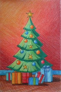 50 Christmas Tree Drawing Ideas: From Classic to Whimsical - The Sketch ...