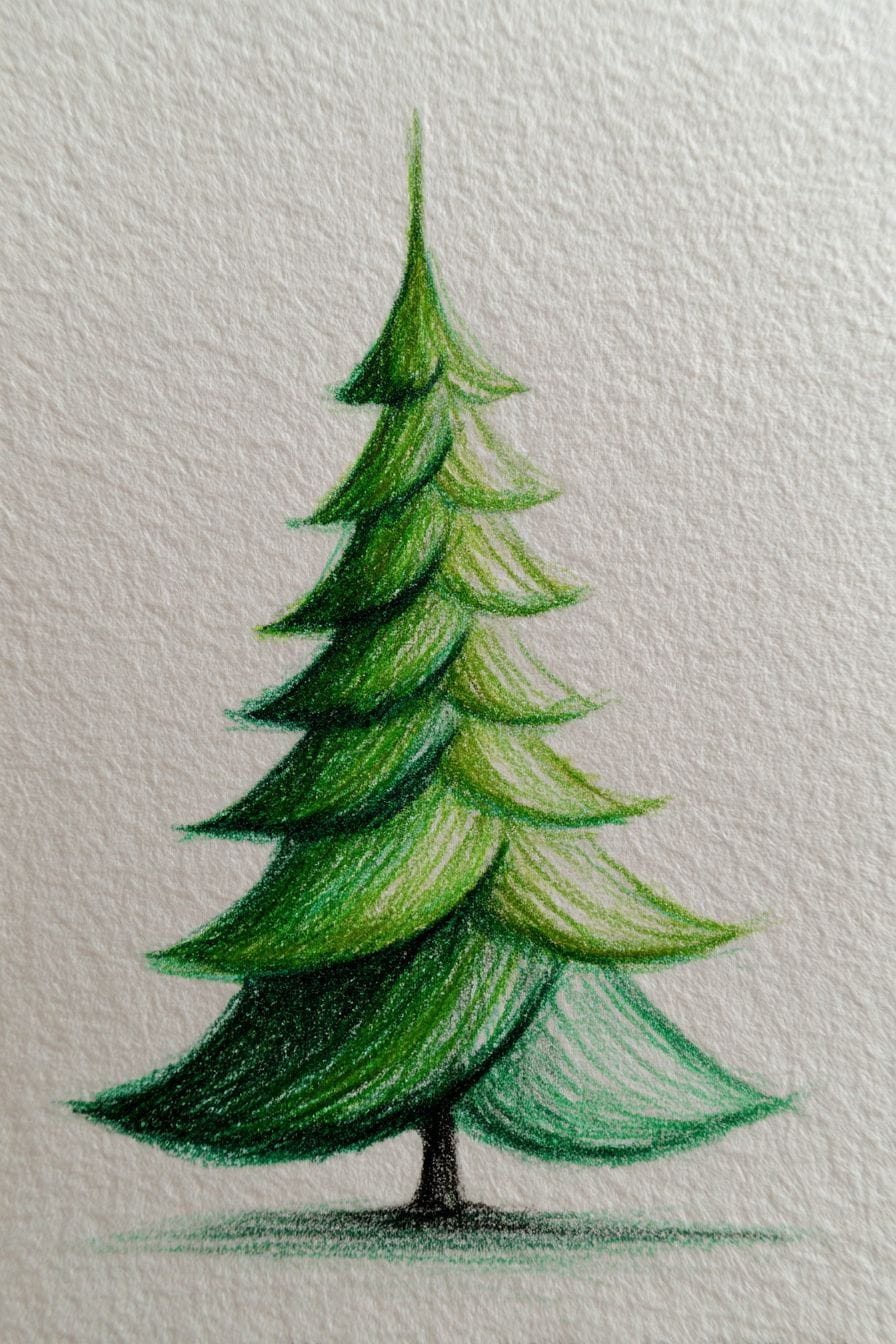 50 Christmas Tree Drawing Ideas: From Classic to Whimsical - The Sketch ...