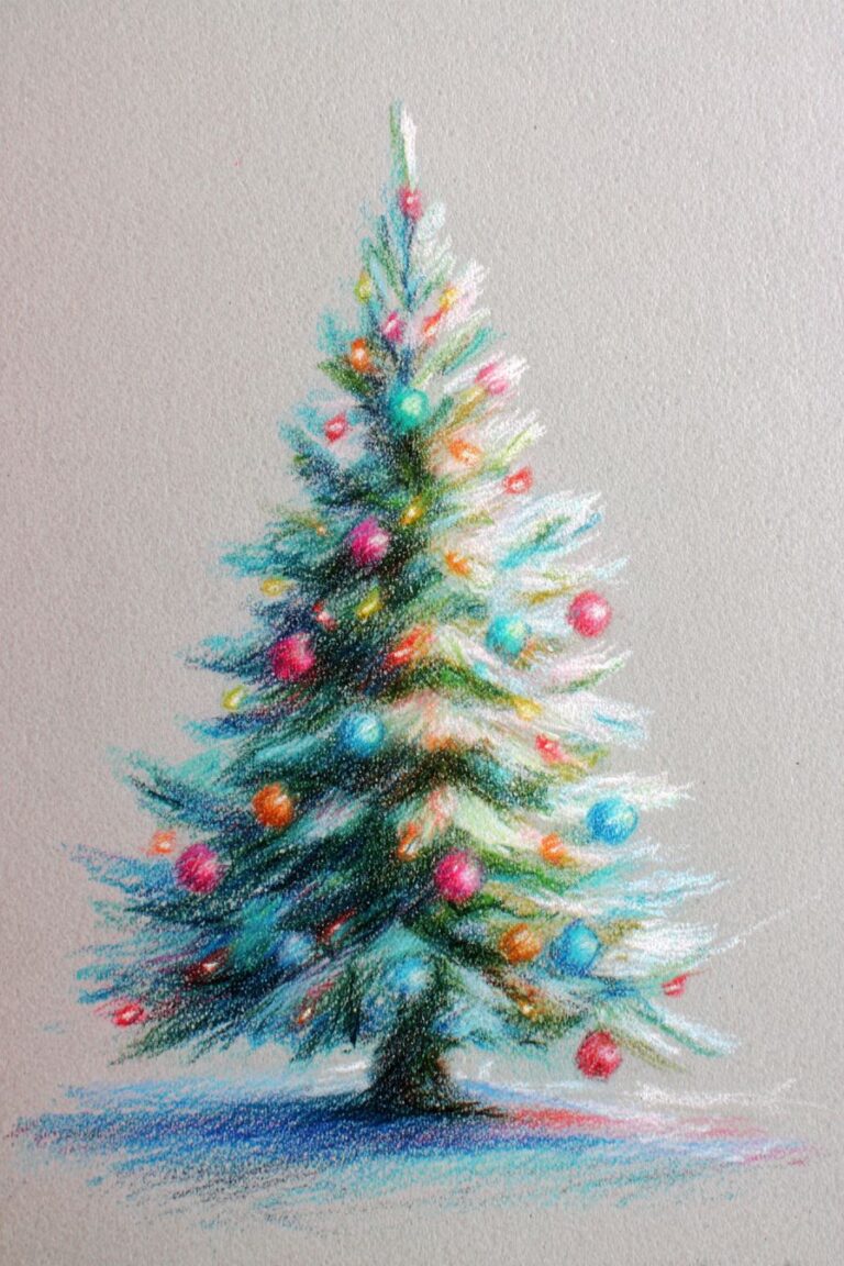 50 Christmas Tree Drawing Ideas: From Classic to Whimsical - The Sketch ...