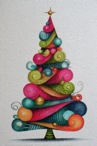 50 Christmas Tree Drawing Ideas: From Classic to Whimsical - The Sketch ...