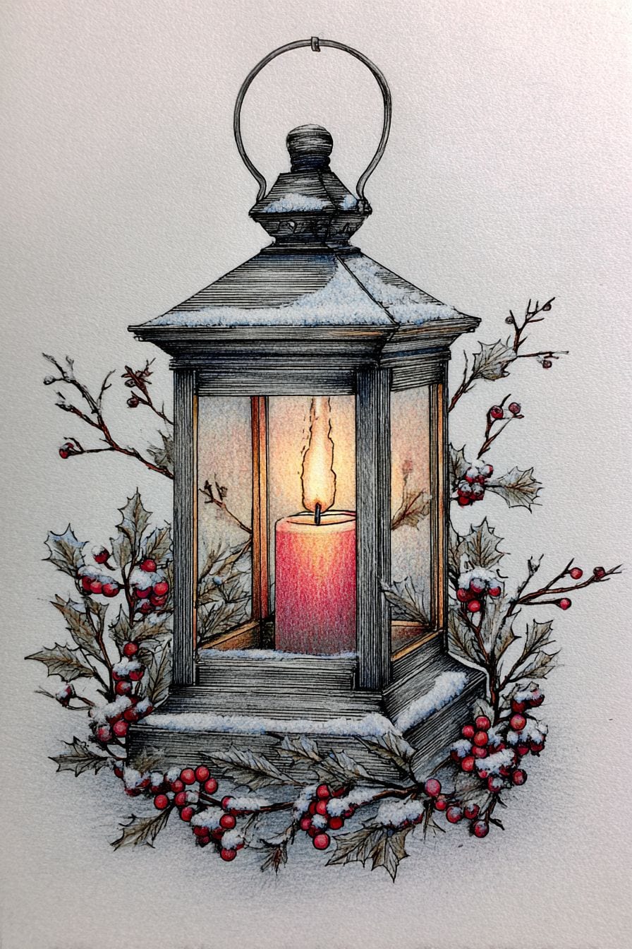 55 Christmas Drawings For Cards and Tags - The Sketch & Doodle Club