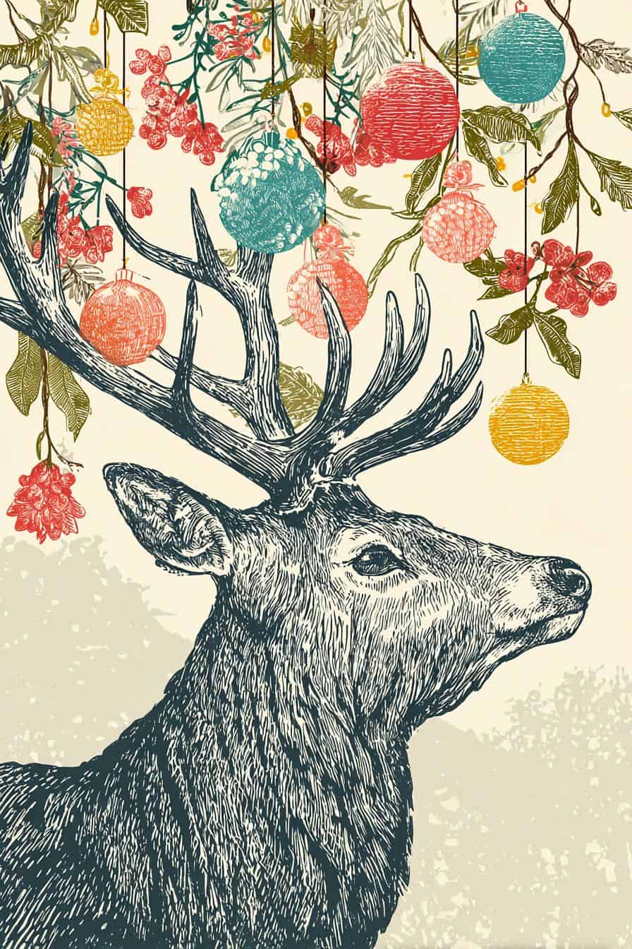 35 Magical Reindeer Drawing Ideas: From Christmas Cards to Holiday Home ...