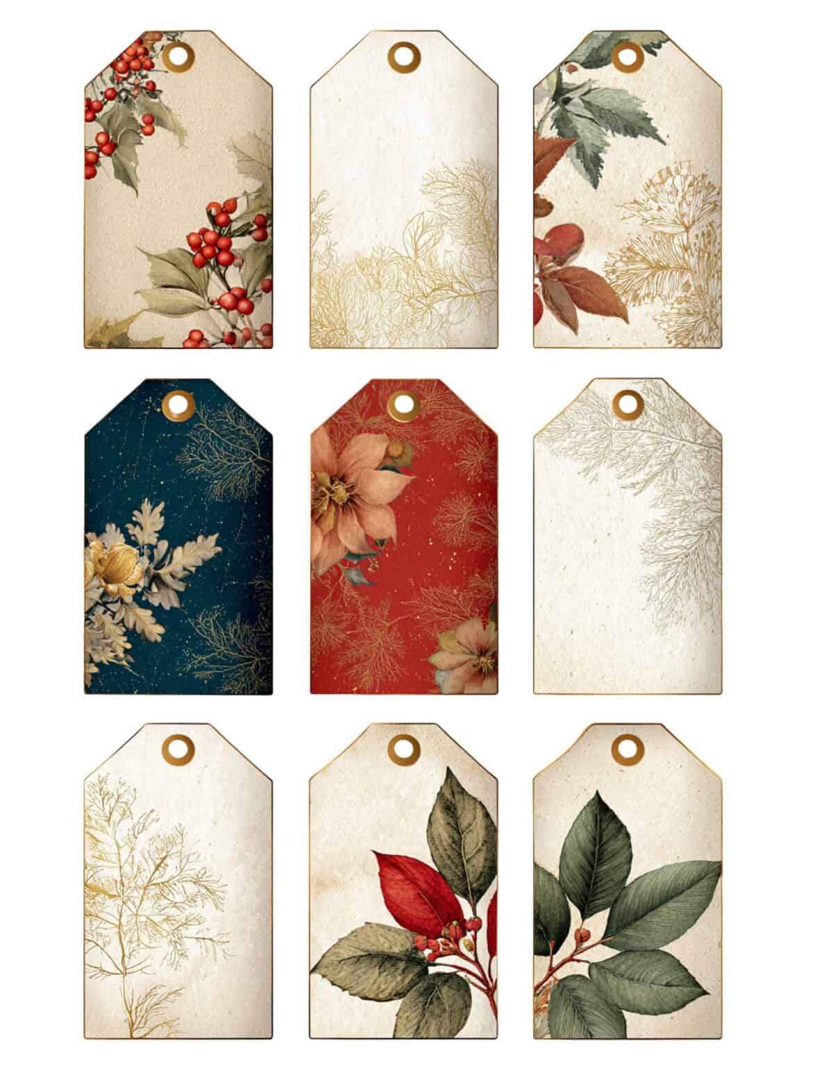 100+ Vintage Printable Christmas Tags (FREE) - The Sketch & Doodle Club