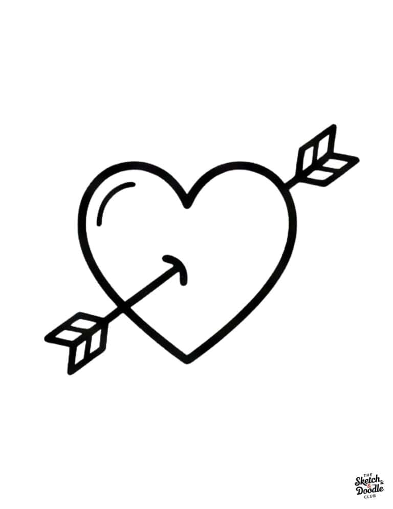 22 Cute Free Valentine's Day Coloring Pages - The Sketch & Doodle Club