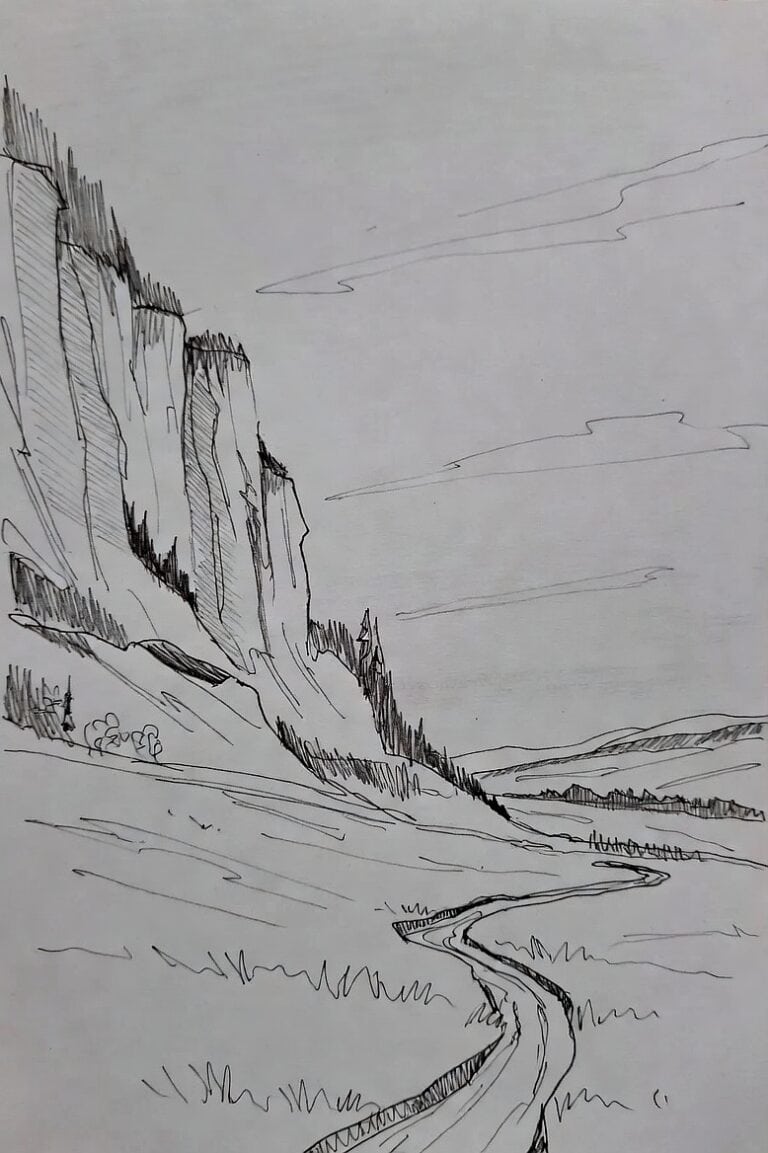 25 Super Simple Landscapes You Can Draw Easily - The Sketch & Doodle Club