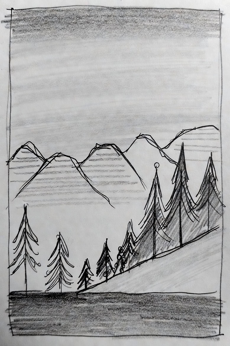 25 Super Simple Landscapes You Can Draw Easily - The Sketch & Doodle Club