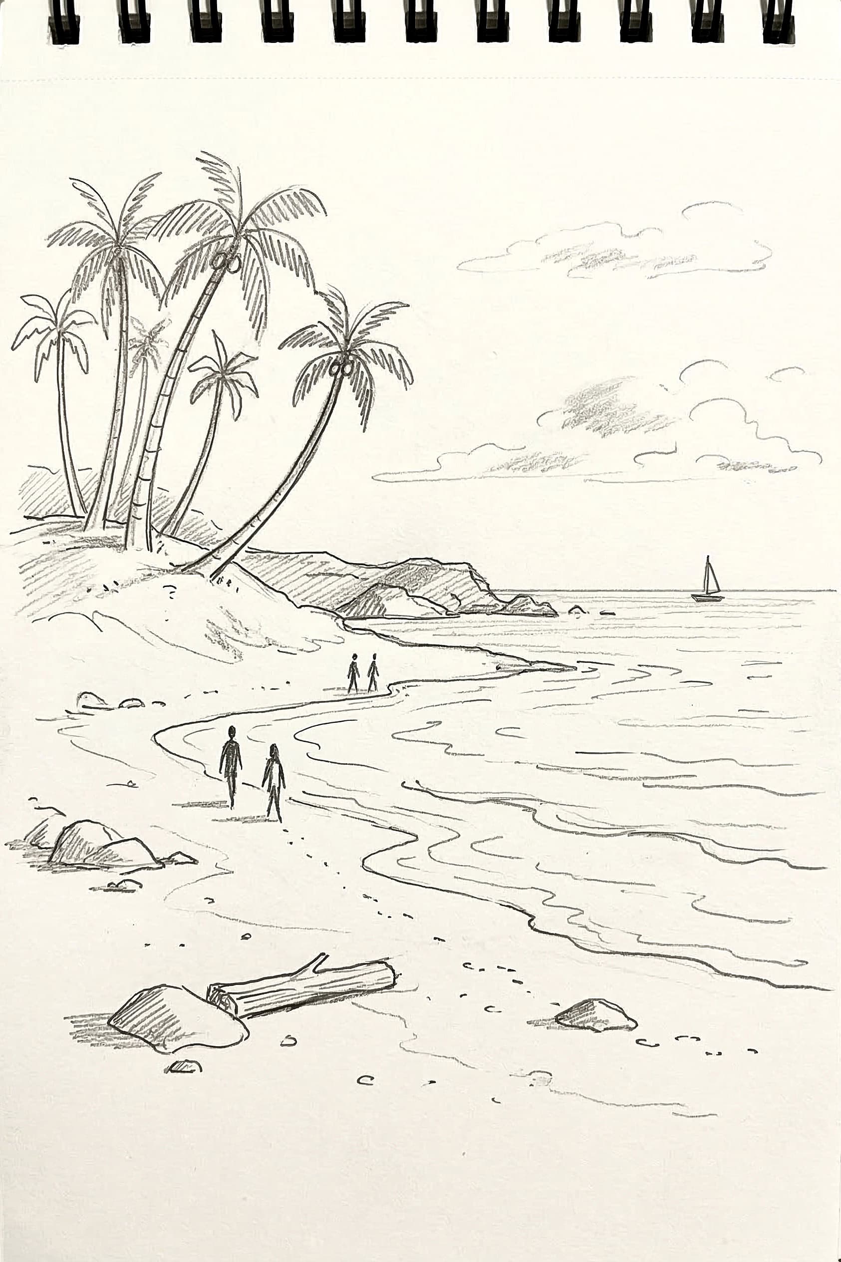25 Super Simple Landscapes You Can Draw Easily - The Sketch & Doodle Club