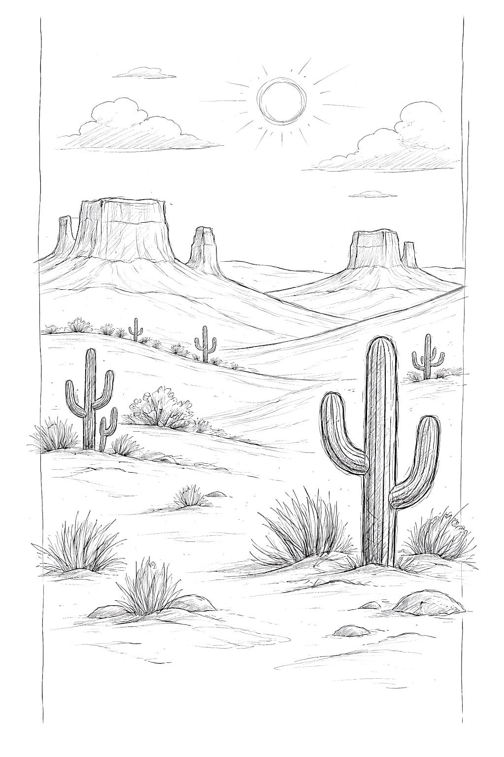 25 Super Simple Landscapes You Can Draw Easily - The Sketch & Doodle Club
